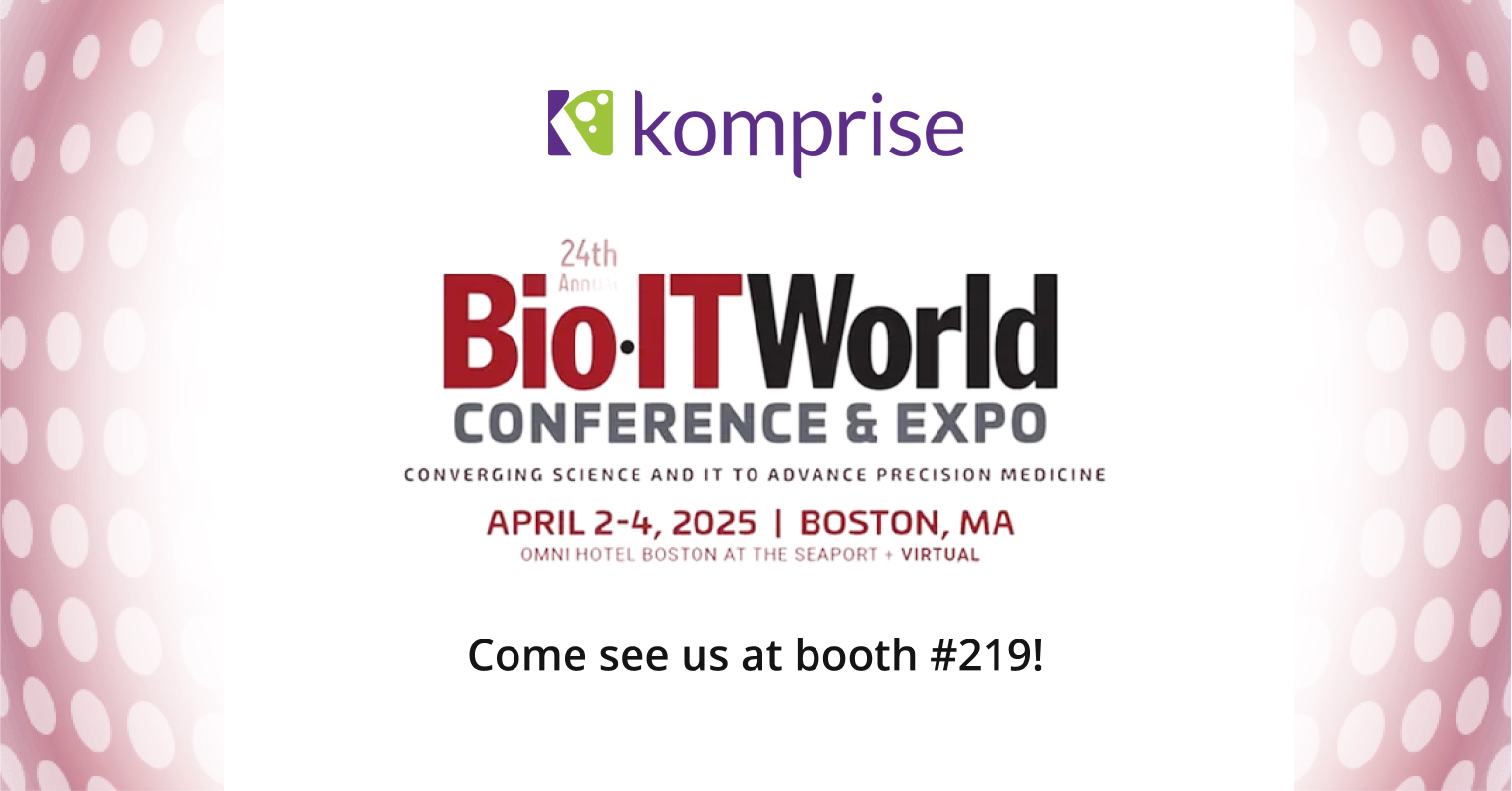 Komprise is a Sponsor at Bio-IT World Conference & Expo Boston